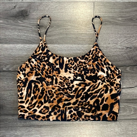 Ellie & Kate | Tops | Ellie Kate Size Large Crop Tank Cheetah Print ...